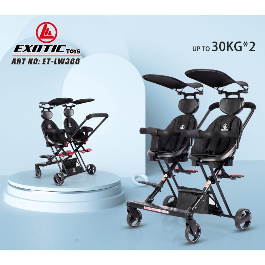 6 Rekomendasi Stroller Bayi Kembar, Praktis Digunakan!